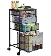 Amazon.com: Sbanmao Rolling File Cart with 4 Storage Drawers, Filing ...