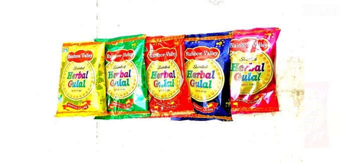 Holi Ke Rang Giftbox | Gulal Packets (Multicolour) | Holi Gift Box ...