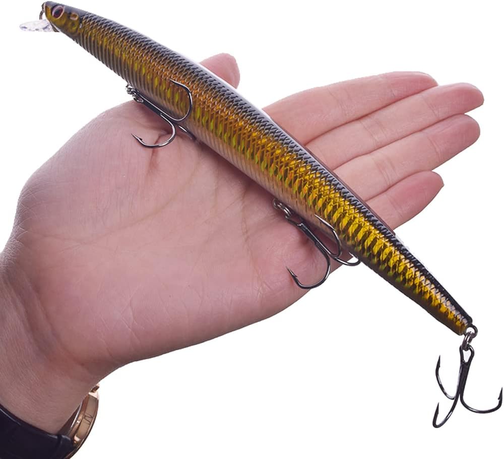 Amazon.com: ZZTWER 1Pcs Big Minnow Sea Fishing Lures 18cm 24g Floating ...