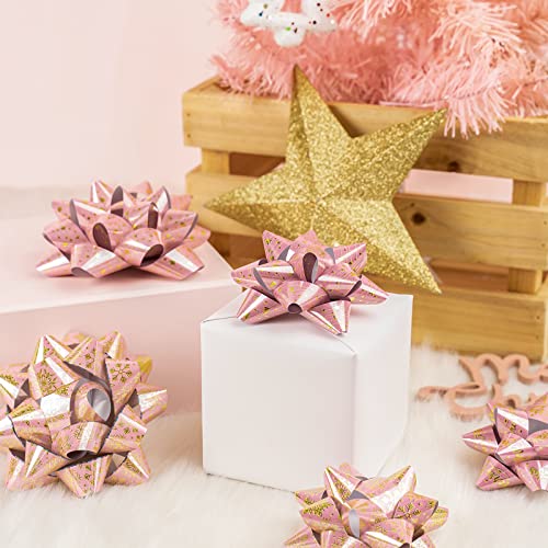 Snapklik.com : MAYPLUSS Christmas Pink & Gold Gift Bow Assortment
