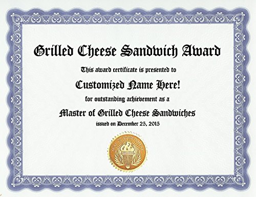 Amazon.com: Grilled Cheese Sandwich Award: Personalized Custom Award ...