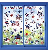 Amazon.com: Mfault Memorial Day Land of The Free Window Clings 9 Sheets ...