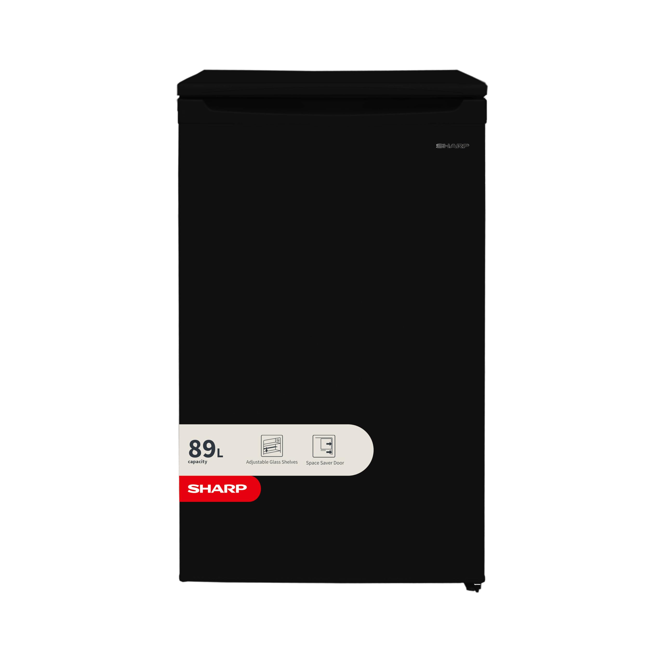SHARP SJ-UE080M4B-EN Undercounter Fridge, with Icebox, E Rated, 48 cm ...