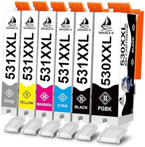 DOUBLE D PGI-530 CLI-531 XXL Ink Cartridges Replacement for Canon ...