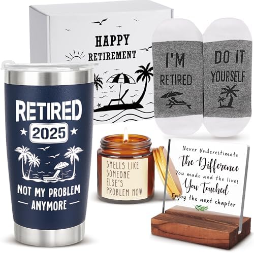 Amazon.com: Retirement Gifts for Men 2025, Funny & Cool Happy ...