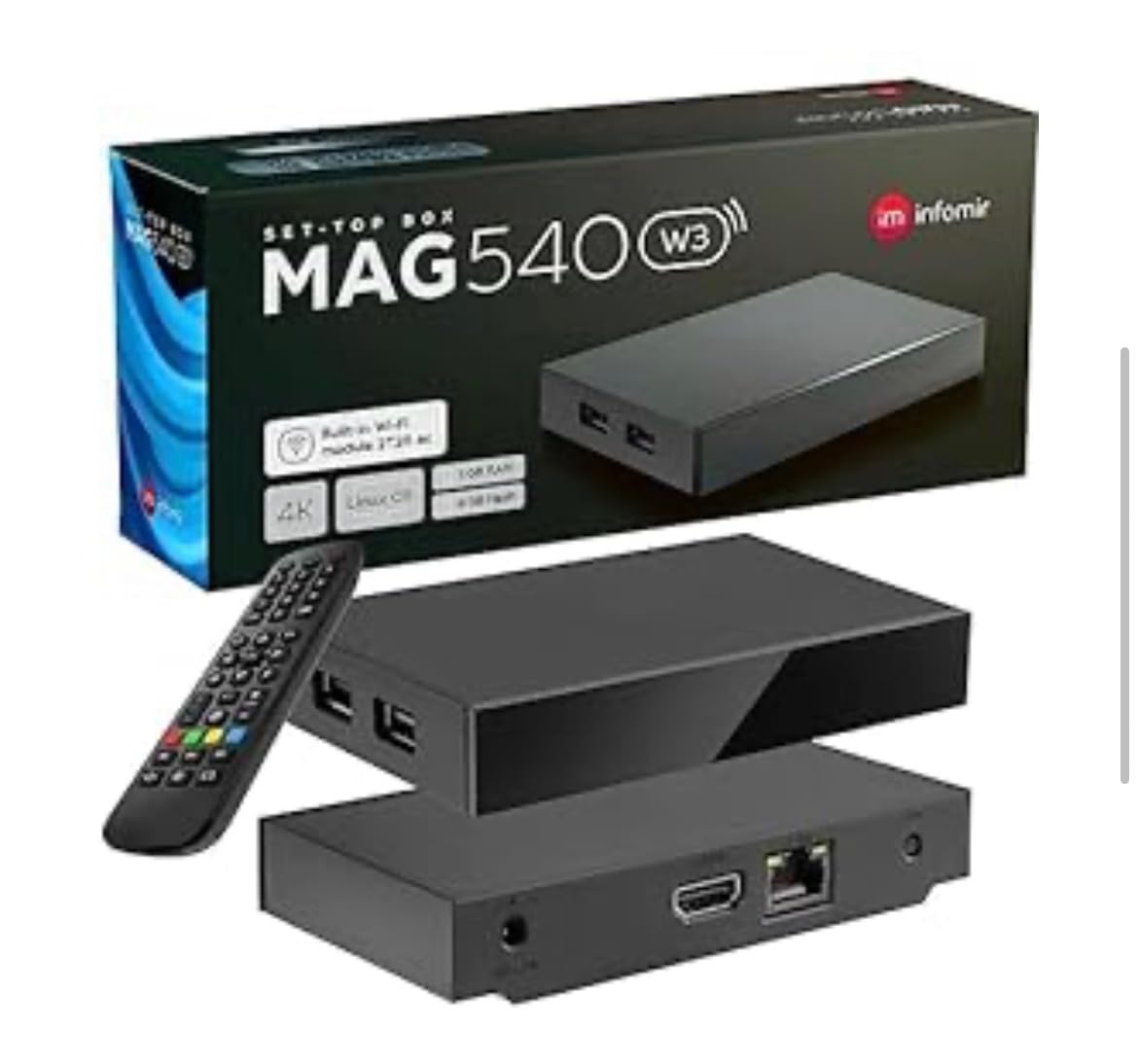 MAG 540w3 Linux 4K IPTV Set Top Box with Dual-Band 5G WiFi (802.11ac ...