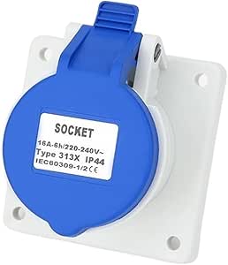 Amazon.com: 16A 3-pin 220V-250v IP44 2P+E Waterproof Power Industrial ...