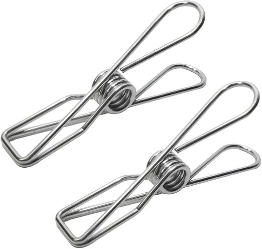 Amazon.com: 40pcs Heavy Duty Stainless Steel Clothes Pins Set(Long-Tail ...