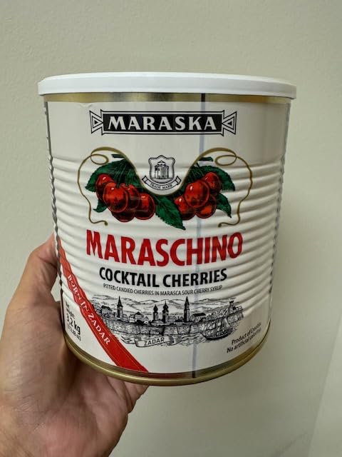 Amazon.com: Maraska Maraschino Cocktail Cherries 3.2KG can, dark red ...