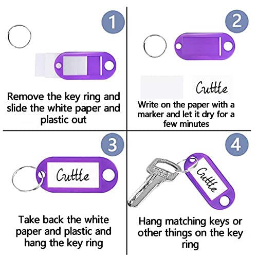 Plastic Key Ring Key Label Key Fob Writeable for Labelling Plastic Key ...