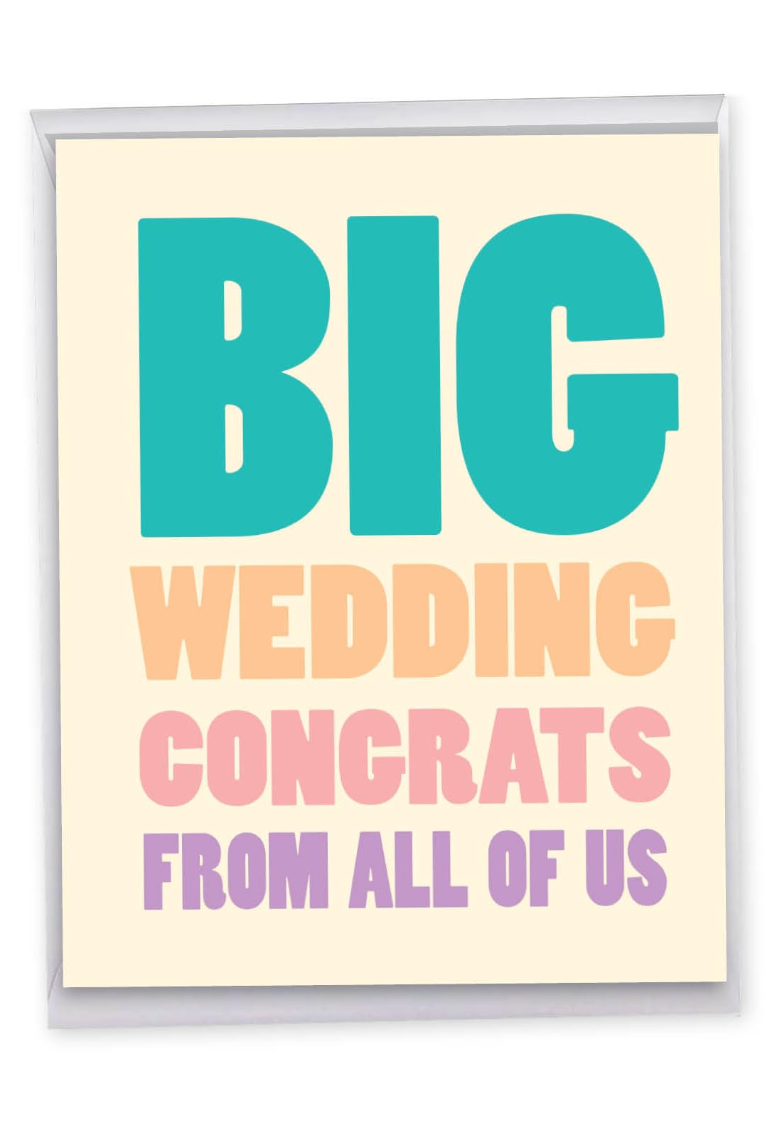 NobleWorks, Big Wedding Congratulations Card (8.5 x 11 Inch) - Greeting ...