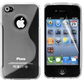 Apple iPhone 4 / 4G / 4S Clear / Transparent Tpu Jelly Rubber Gel Skin ...