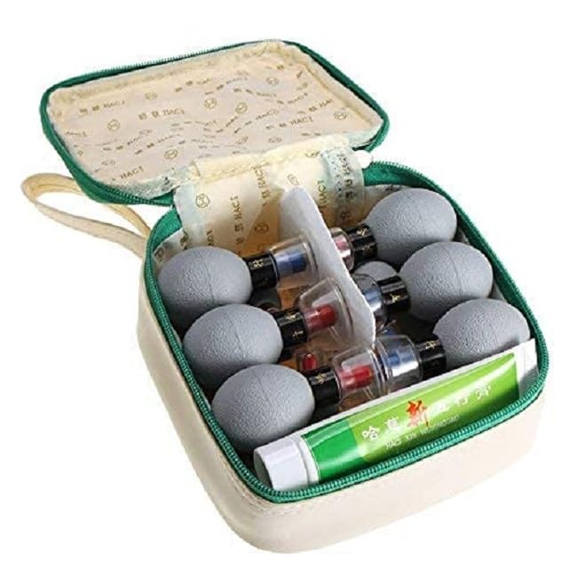 Acupressure Magnetic Cupping Suction Set, 6 Cups with Carry Case ...