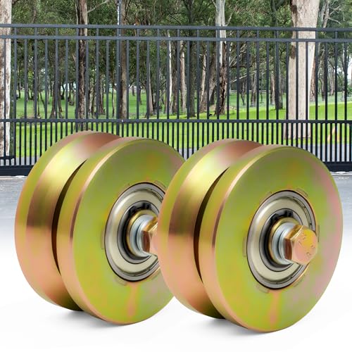 Sliding Gate Wheels 4 inch Heavy Duty V Groove Gate Wheel 1-3 /4 inch ...