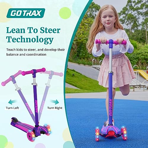 Snapklik.com : Gotrax KS1 Kids Kick Scooter, LED Lighted Wheels And 3 ...