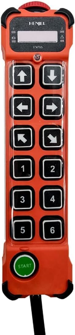 Double 2 Speed 12 Channel Button Crane Transmitter w/E-Stop Push Button ...