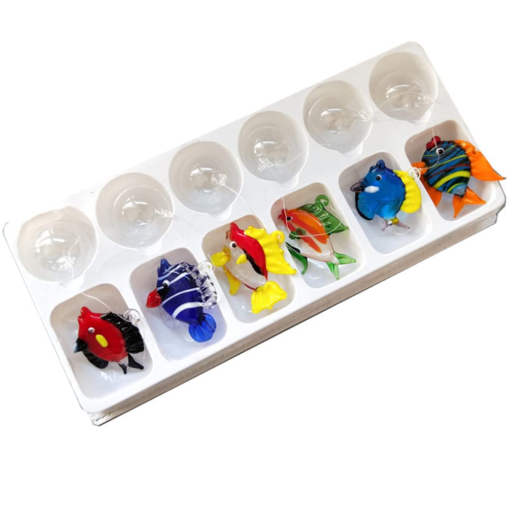 Amazon.com: ZHU IN SY Color Bubble Fish Miniature Hand Blown Tropical ...