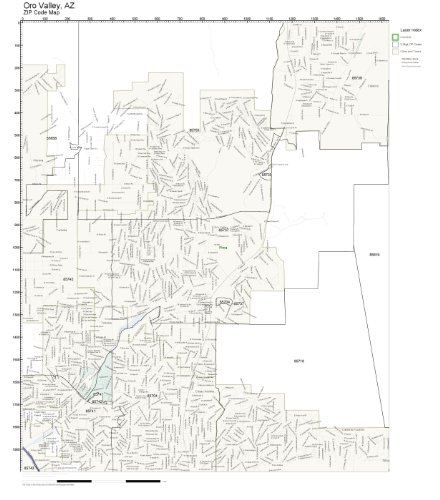 ZIP Code Wall Map of Oro Valley, AZ ZIP Code Map Laminated: Amazon.com ...