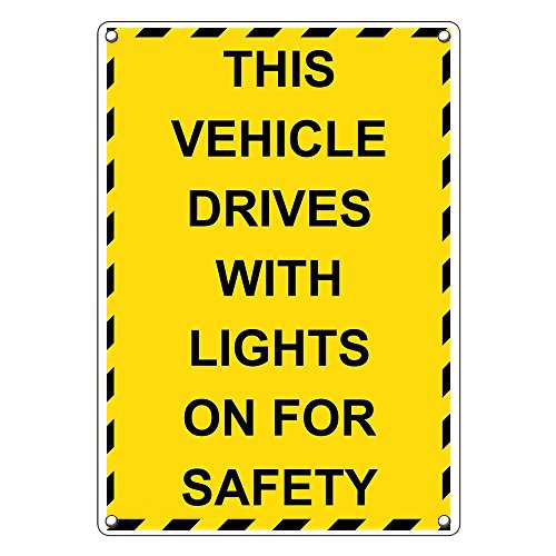 Amazon.com: Weatherproof Plastic Vertical This Vehicle Drives with ...