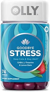 Amazon.com: OLLY Goodbye Stress Gummy, GABA, L-Theanine, Lemon Balm ...