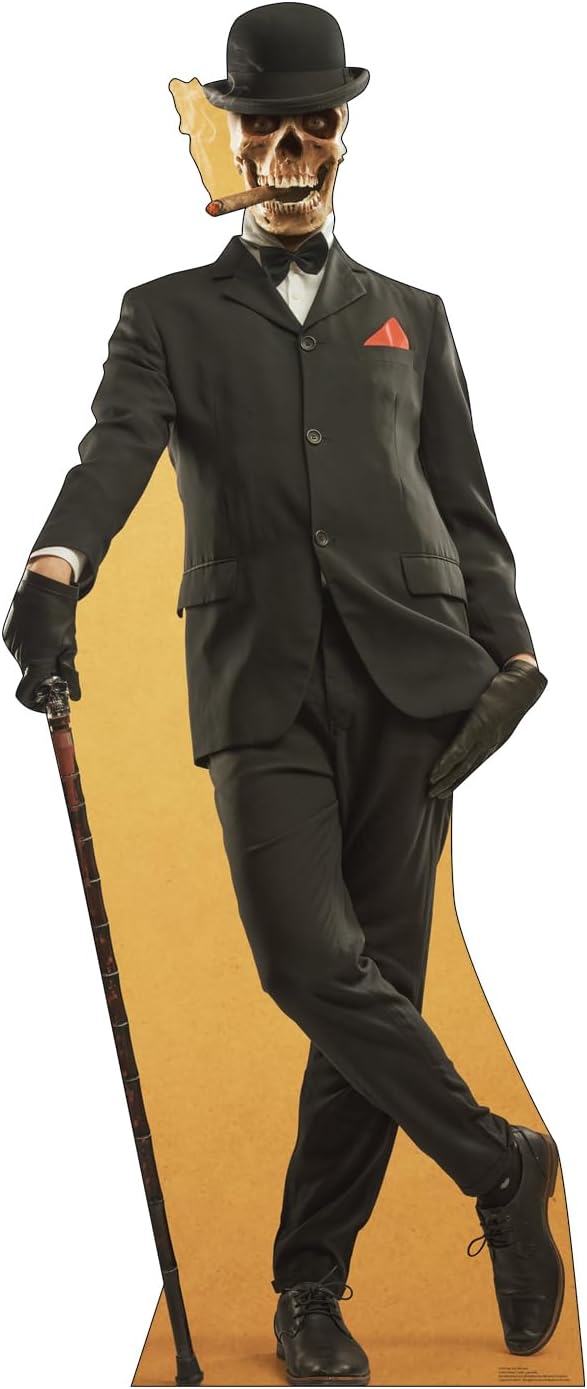 Amazon.com: Cardboard People Top Hat Skeleton Life Size Cardboard ...