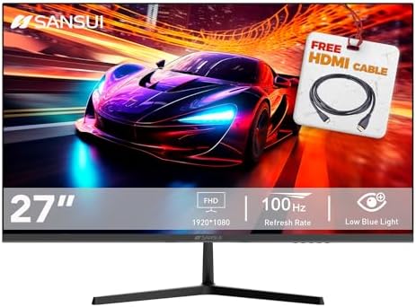 SANSUI Monitor de 24 Pulgadas 180 Hz, VESA, Puertos HDMI VGA Mod ...