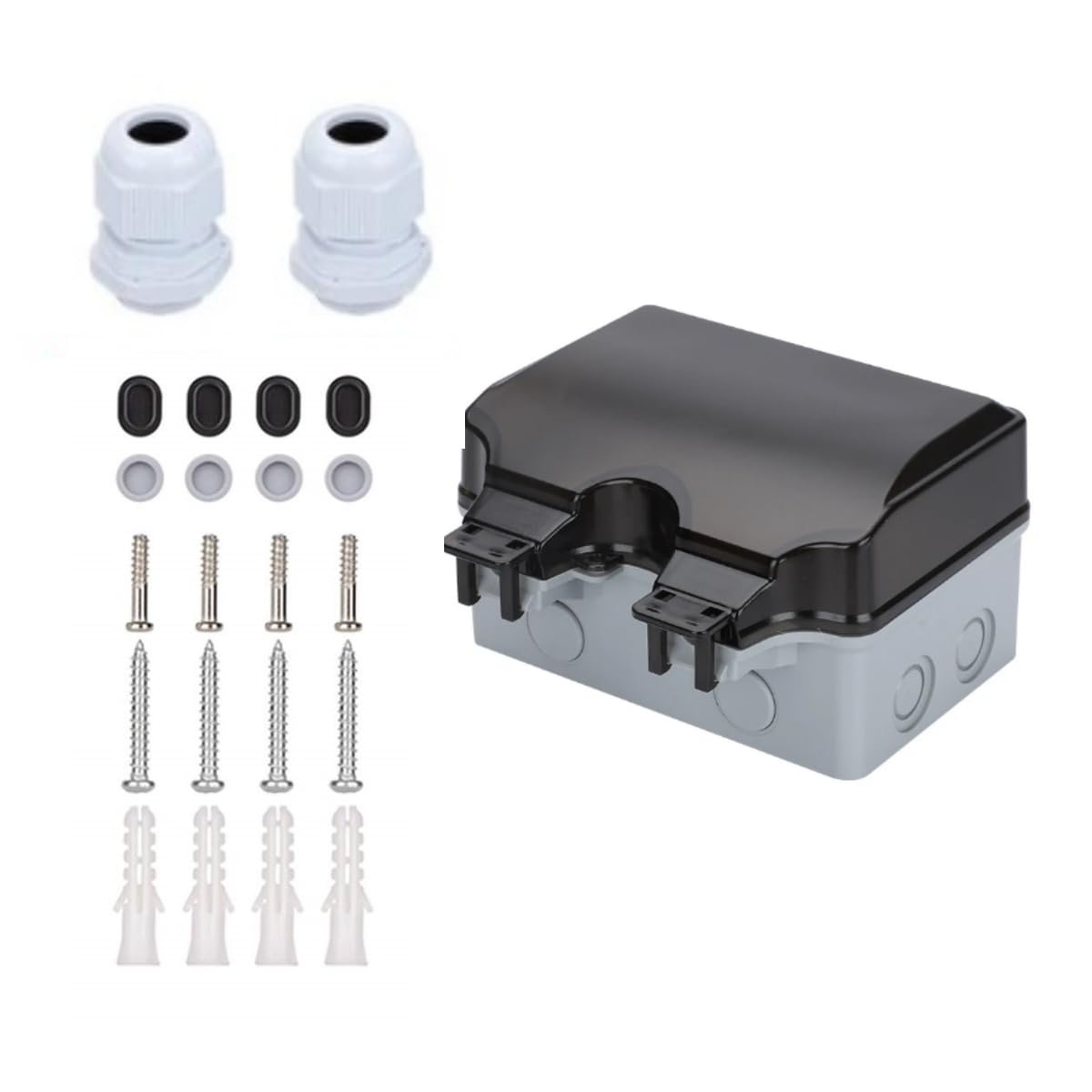 STORE77® Empty Outdoor Waterproof Double Plug Socket Box, IP66 ...