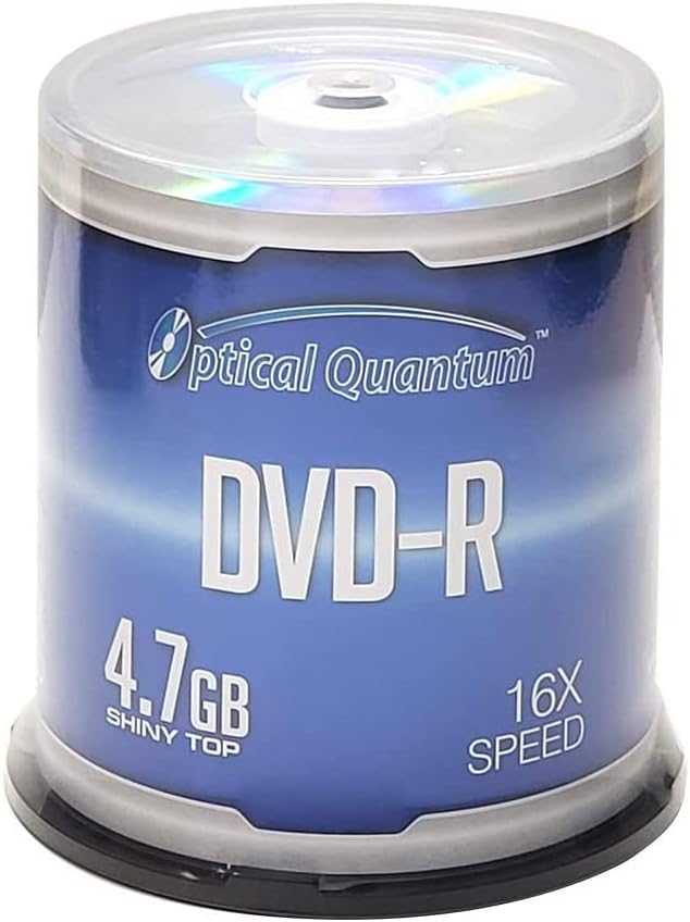 Amazon.com: Optical Quantum DVD-R 4.7GB 16x Shiny Silver Top Media Disc ...