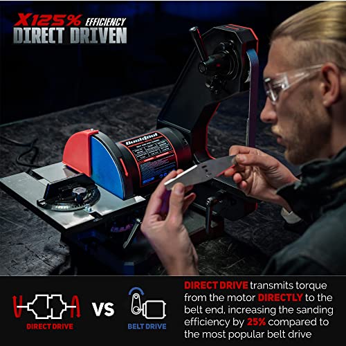 Snapklik.com : BUCKTOOL Dual Speed 1 X 42 Belt Disc Sander Combo, Bench ...