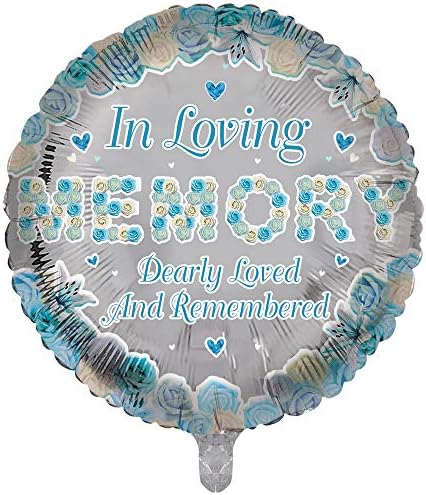 18inch Round In Loving Memory Blue Remembrance Balloon : Amazon.co.uk ...