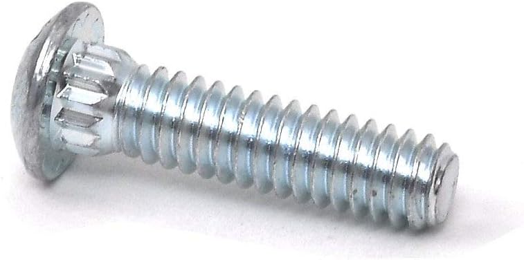 1/4 Inch x 20 x 1 Inch Slotted Rib Neck Track Bolts ZP (100 Qty ...