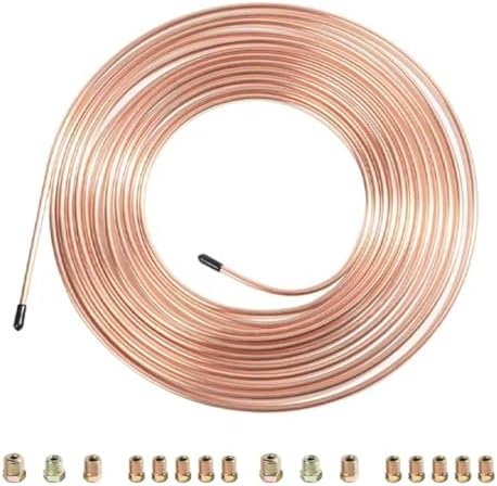 Amazon.com: 25 ft 3/16" Brake Line Tubing Kit, Flexible Copper Coated ...