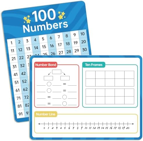 Amazon.com : Dry Erase Number Line Whiteboard, 9" x 12" 1-100 Number ...