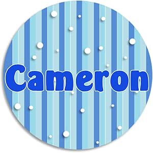 Amazon.com: Cameron - Circle Sticker Decal 3 Inch - Water Bottle School ...
