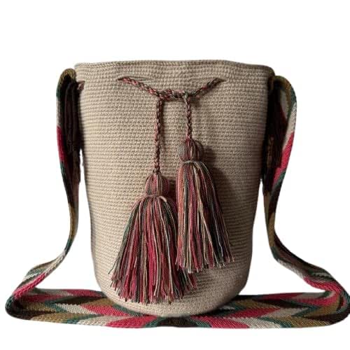 Amazon.com: Handmade Large Wayuu bag, Colombian mochila wayuu. Ancient ...