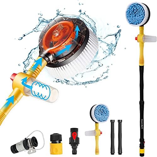 Amazon.com: Rotating Car Wash Brush with Soap Dispenser & Hose ...
