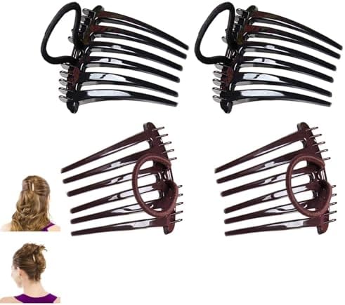 Amazon.com : ZKZLAT 4Pcs Bandette Comb, Bandette Comb with Elastic ...