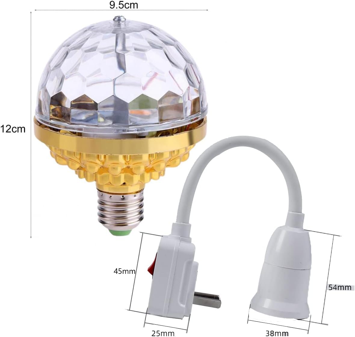 Pipihome Disco Lights, 2PCS Colorful Rotating Disco Ball, LED Magic ...