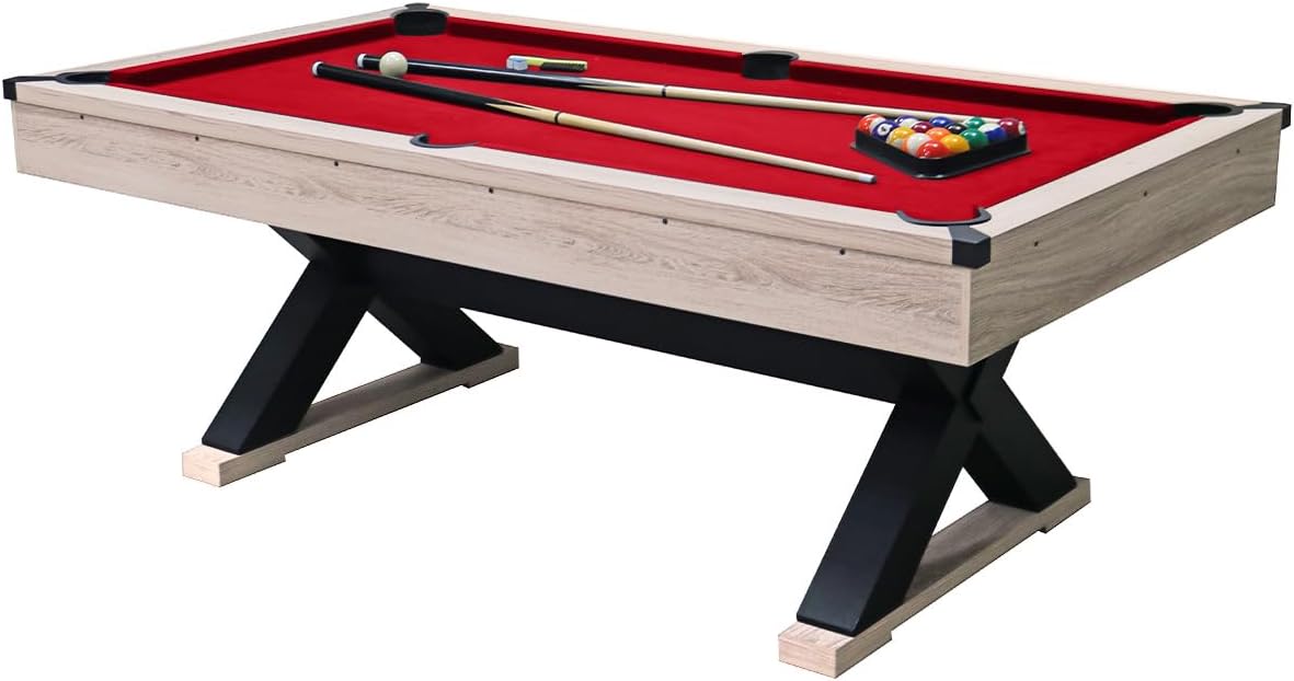 Amazon.com: 84" Pool Table, 7 FT Billiard Tables with 2 Cue Sticks ...