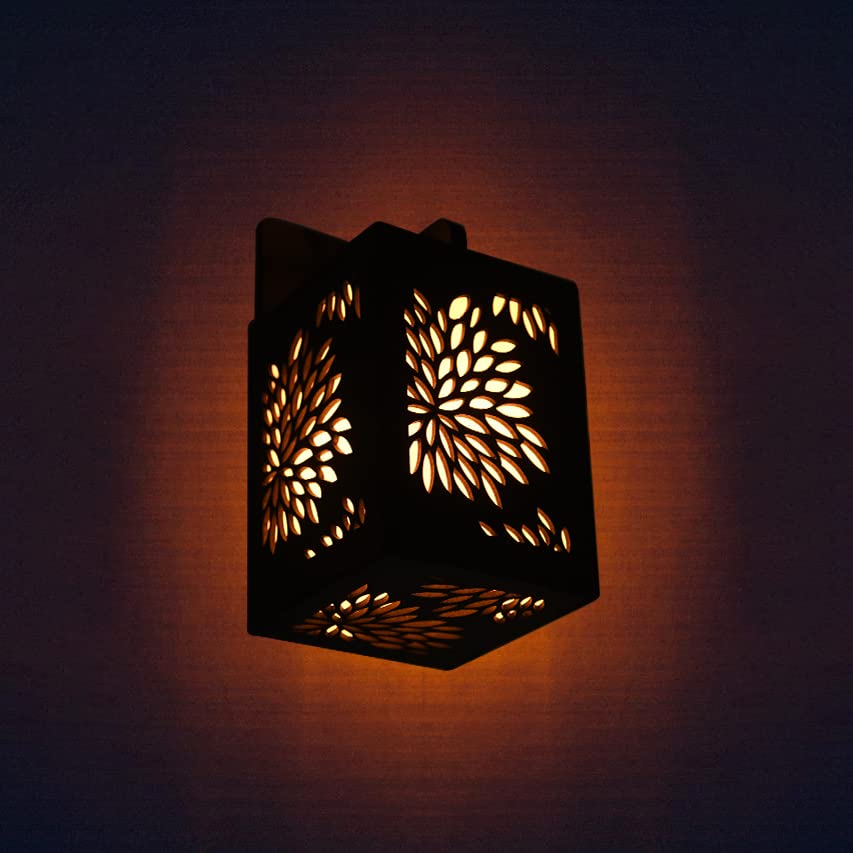 Buy Aditya HANDICRAFTS Wooden Wall Lamp-510 Wall Light with 15w Bulb ...