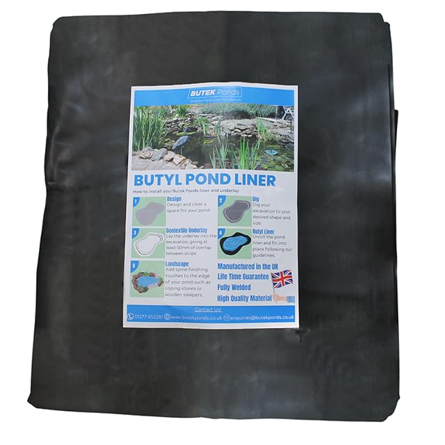 Butyl Rubber Garden Pond Liner (3.375 x 2.0m) : Amazon.co.uk: Garden