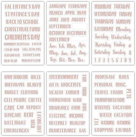 Amazon.com: 114 pcs Budget Stickers for Cash Envelopes, Rose Pink ...