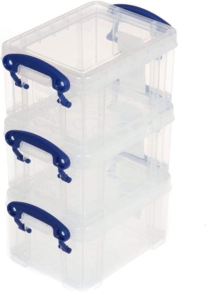 Really Useful Box 0.3 Litres Pack of 3 Assorted - Color: Clear : Amazon ...