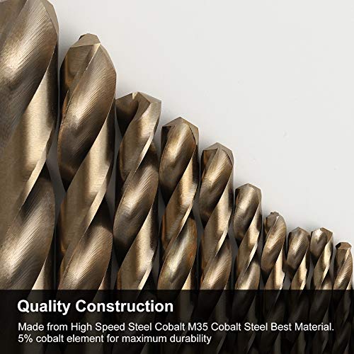 Snapklik.com : COMOWARE Cobalt Drill Bit Set- 19 Pcs M35 HSS Jobber ...
