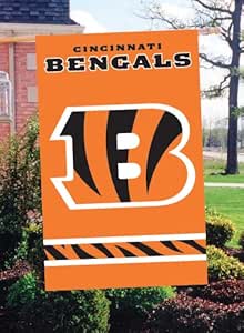 Amazon.com : Cincinnati Bengals Appliqued Banner Flag : Outdoor Flags ...