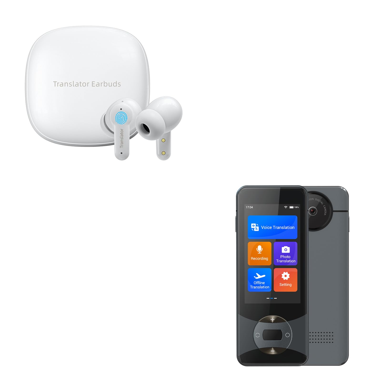 Amazon.com: ANFIER M3 Translator Earbuds + W10 Handheld Translator ...