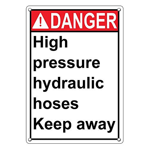 Weatherproof Plastic Vertical ANSI Danger High Pressure Hydraulic Hoses ...