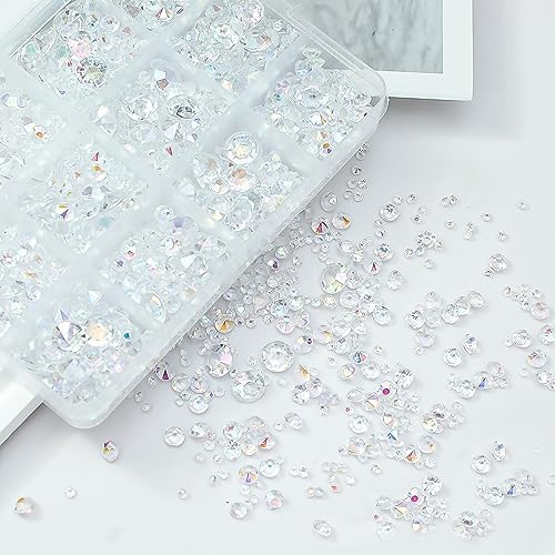 FINEASY 5130 Pcs Clear Table Scatter Crystals, Wedding Table Decorative ...