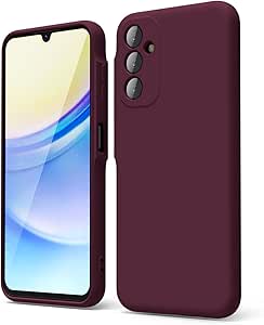 Amazon.com: oakxco for Samsung Galaxy A15 5G Case Liquid Silicone, Soft Rubber Gel Elegant Thin ...