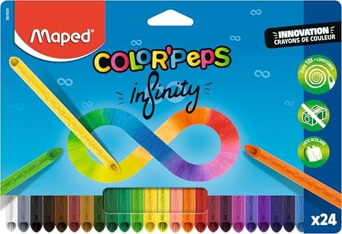 Maped - Color'Peps Infinity Coloured Pencils - 100% Lead, 100% Usable ...